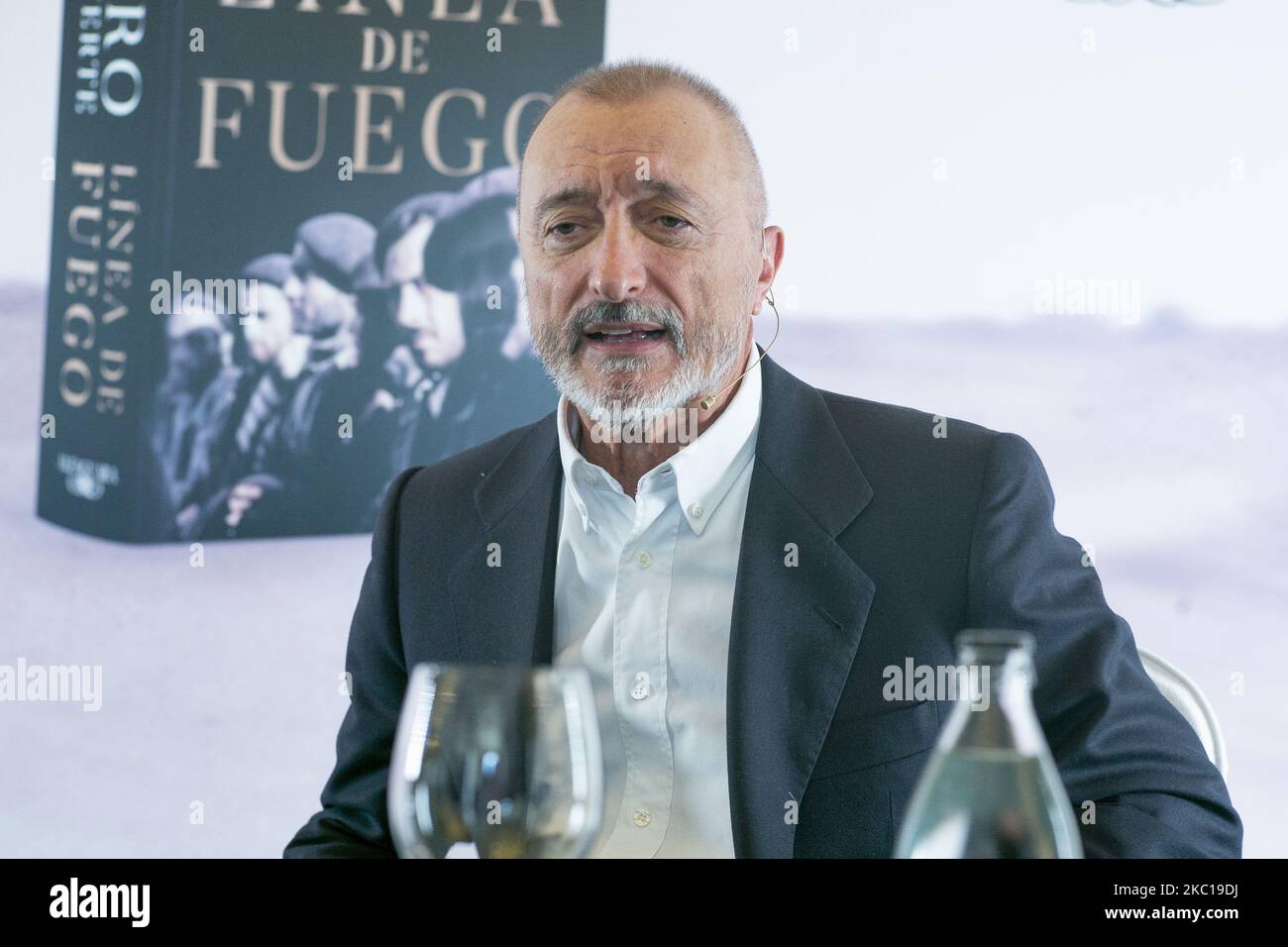 Spanish writer Arturo Perez Reverte attends the presentation of his new ...
