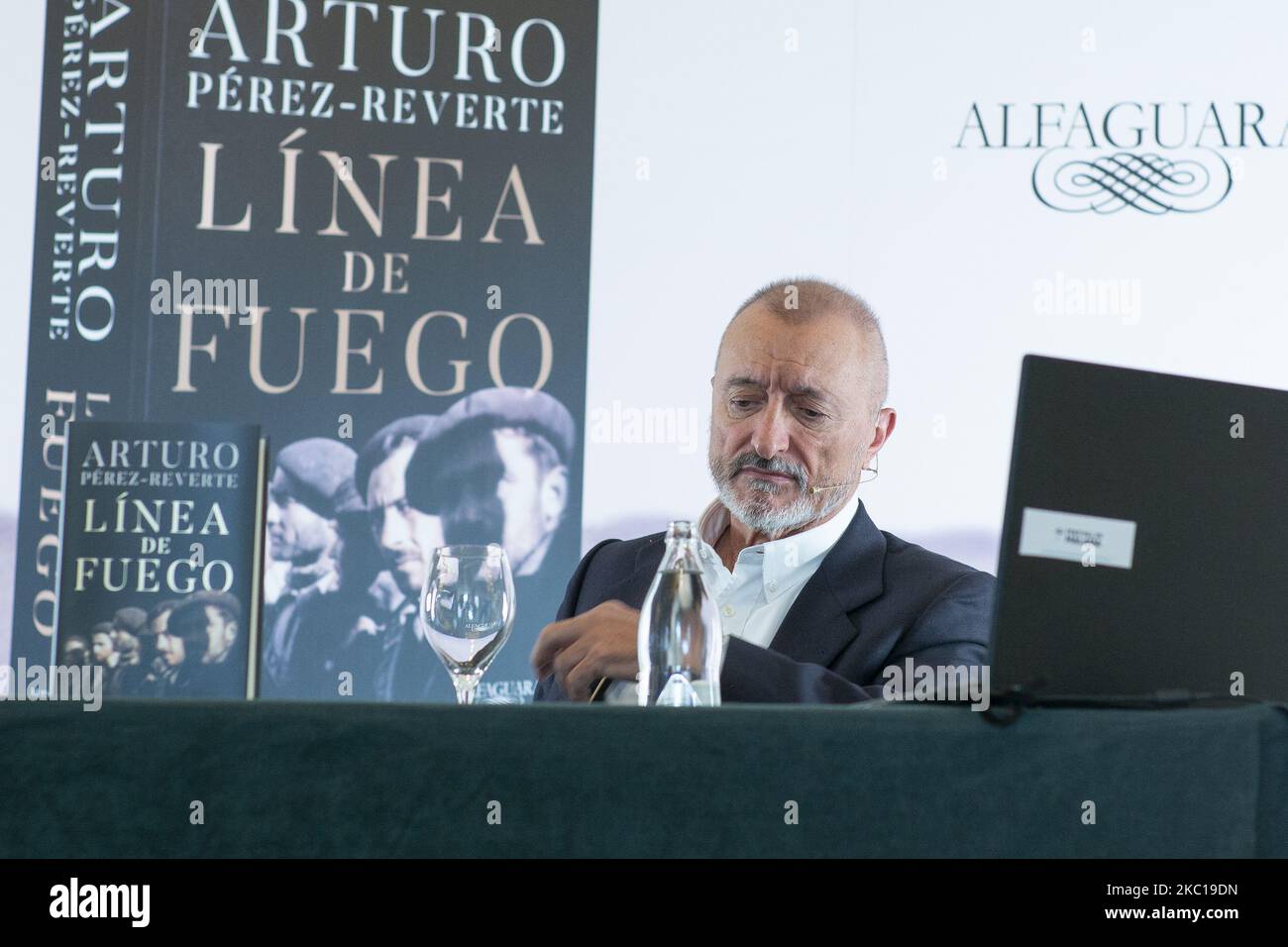 Spanish writer Arturo Perez Reverte attends the presentation of his new ...