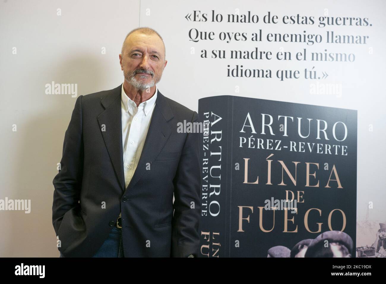 Spanish writer Arturo Perez Reverte attends the presentation of his new ...