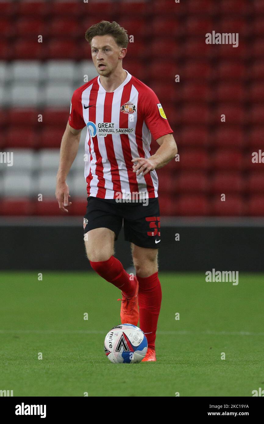 Denver Hume of Sunderland during the EFL Trophy match between ...