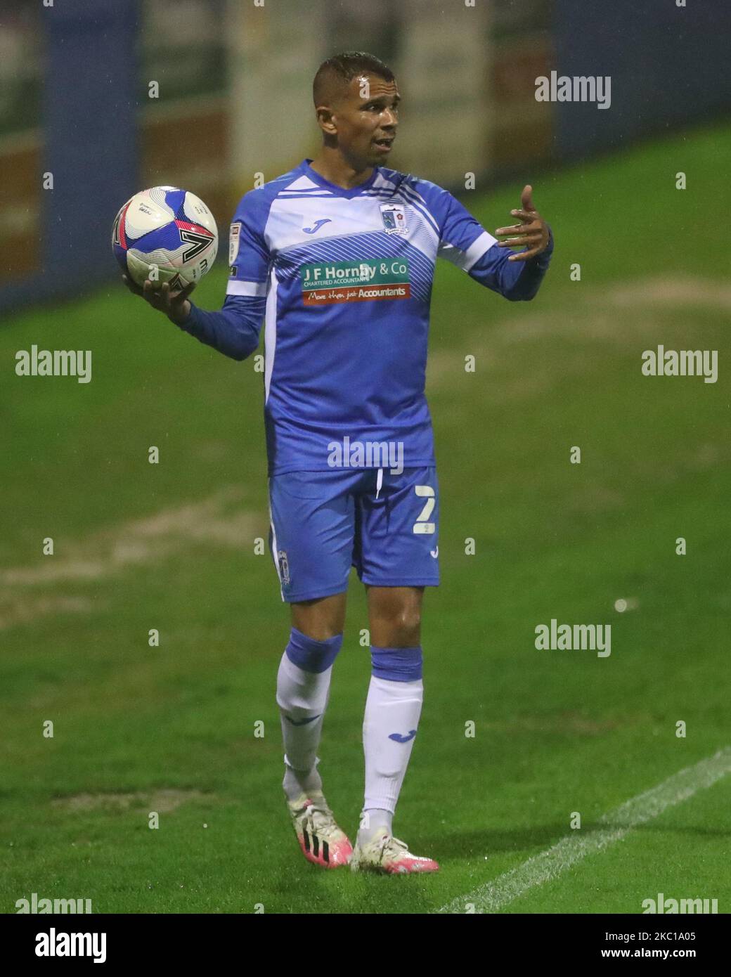 Connor Brown of Barrow during the EFL Trophy match between Barrow and ...
