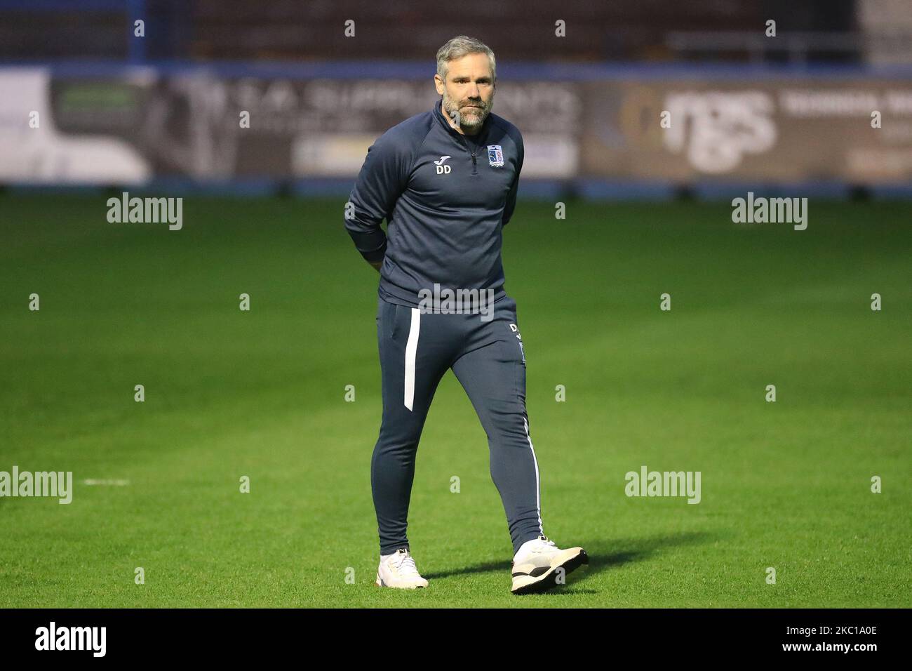 Barrow manager David Dunn during the EFL Trophy match between Barrow ...