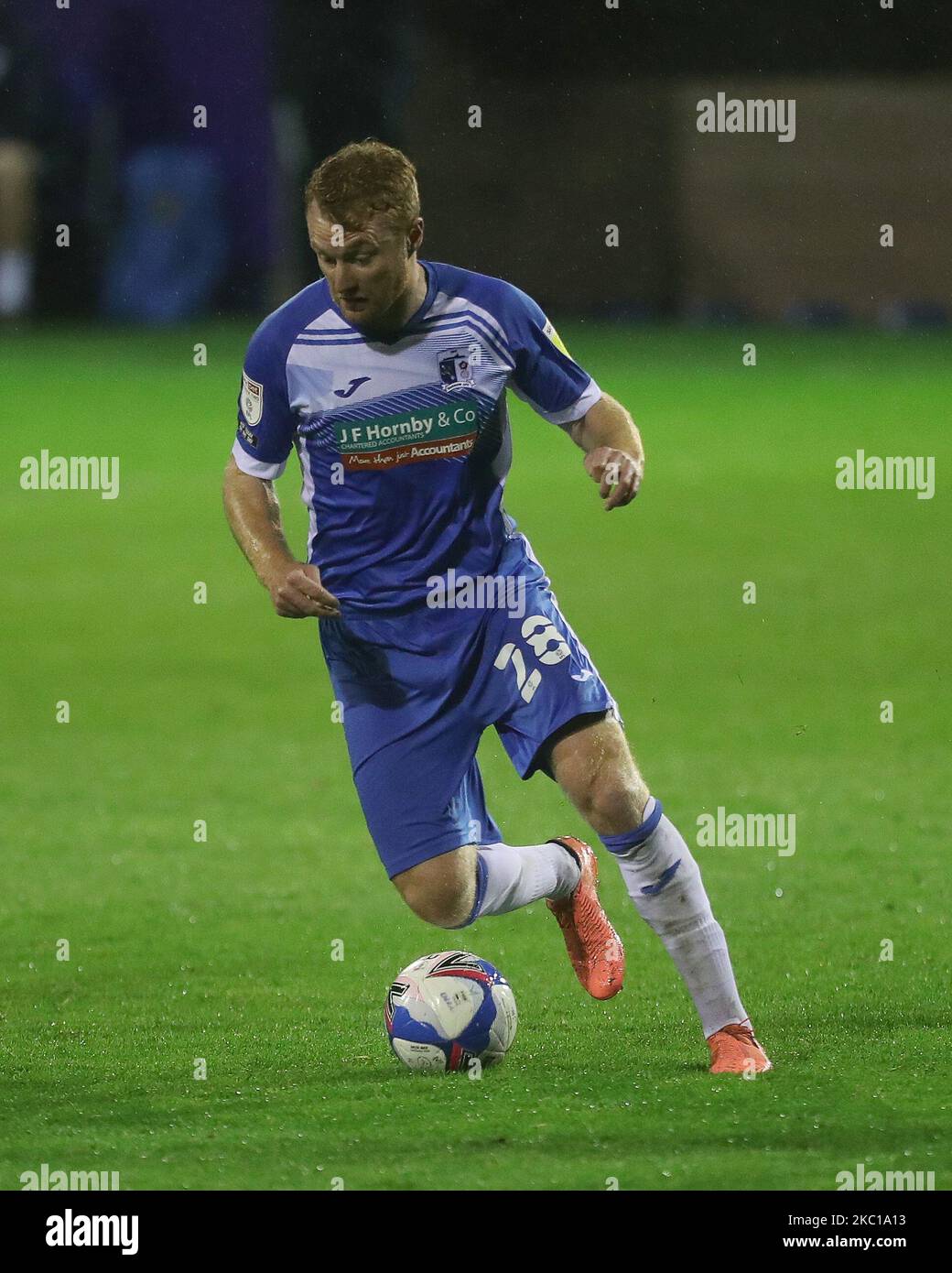 Chris Taylor of Barrow during the EFL Trophy match between Barrow and ...