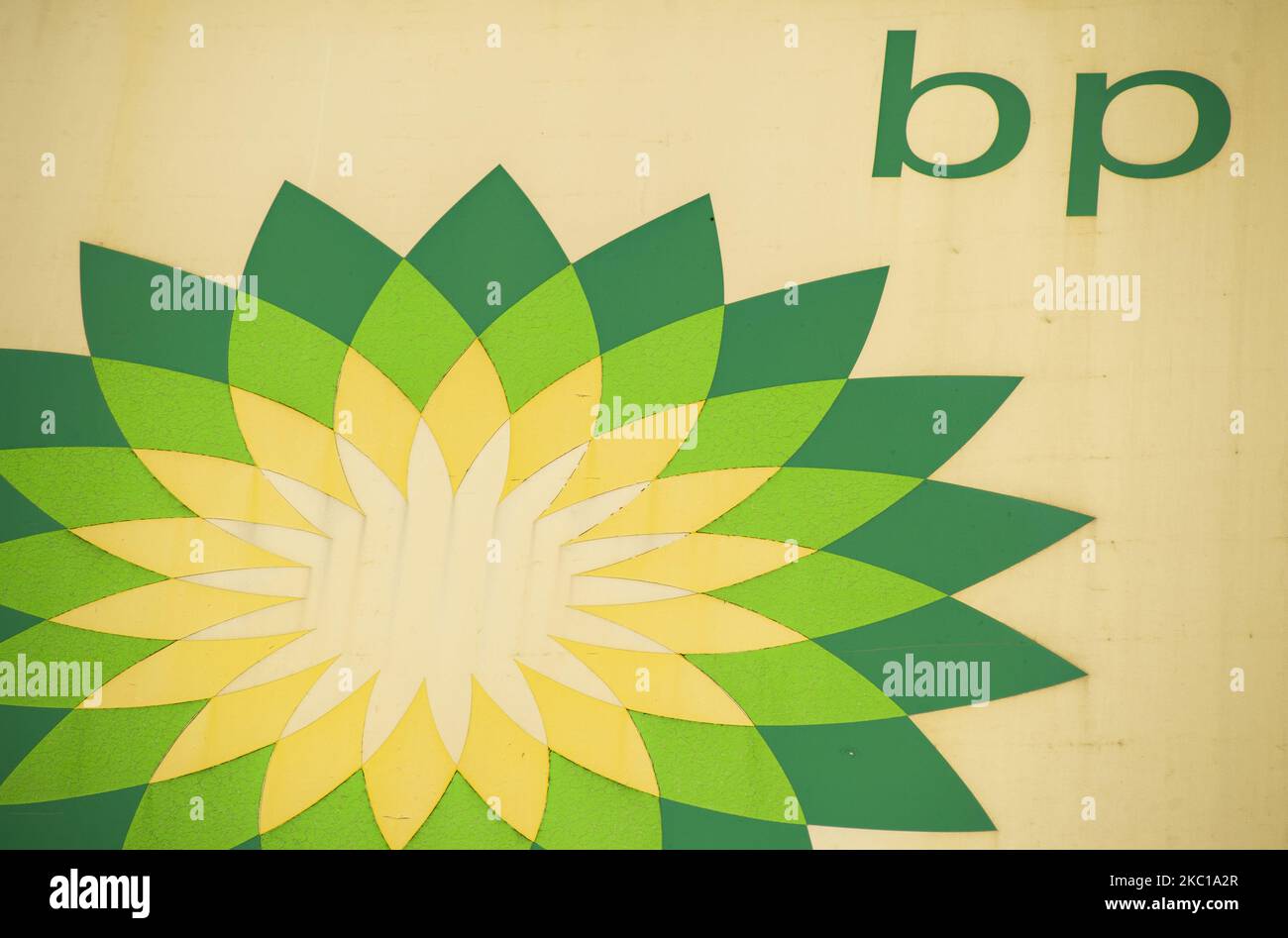 British gas and oil multinational company BP (British Petroleum) logo ...
