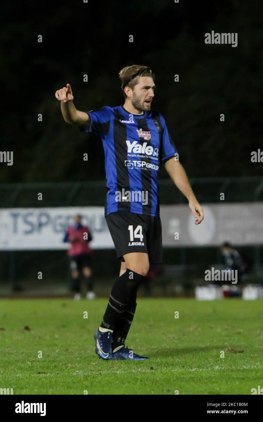 Francesco Galuppini of A.C. Renate in action during the Lega Pro match ...