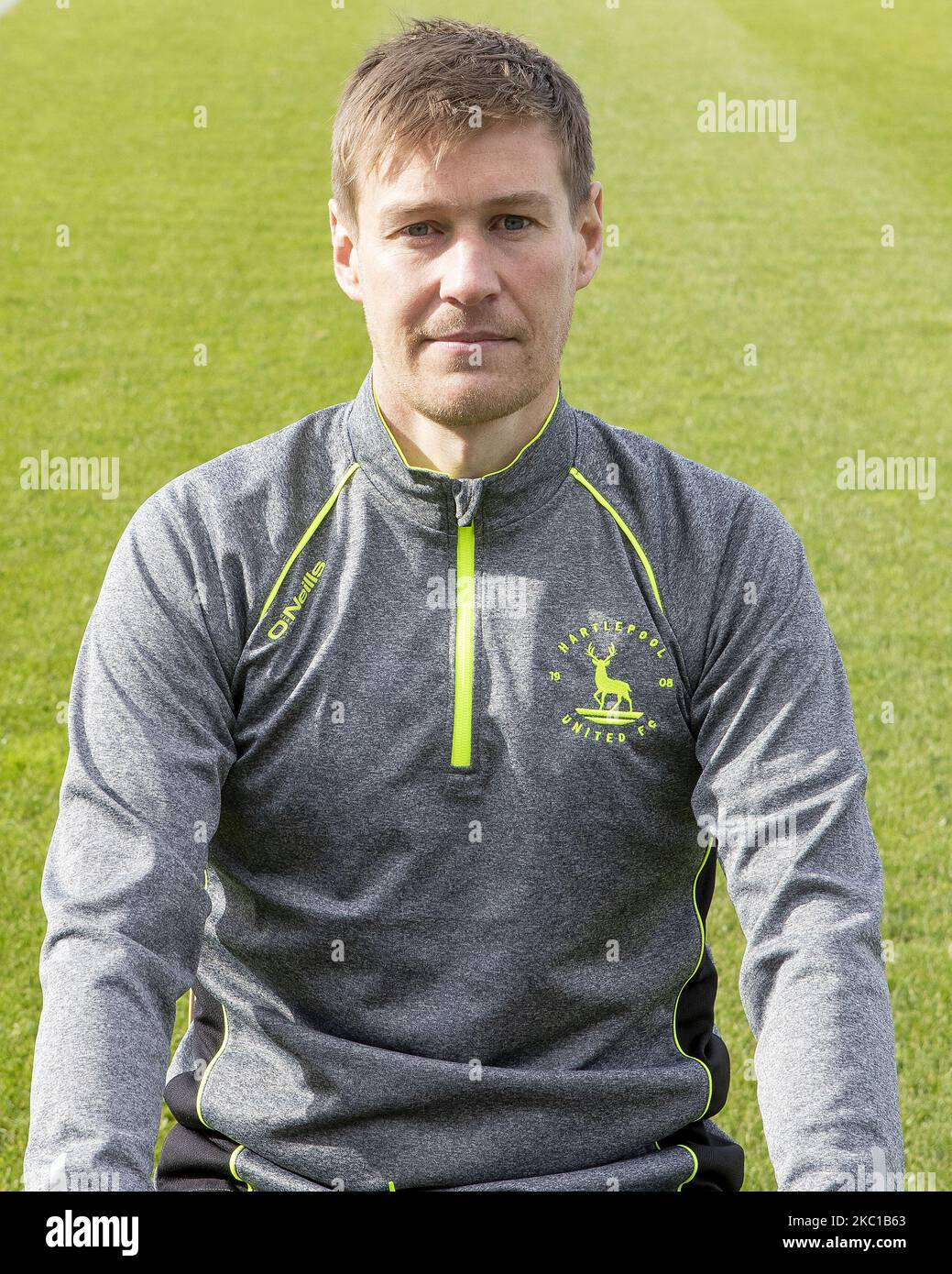 Assistant coach, Tony Sweeney during the Hartlepool United 1st team ...