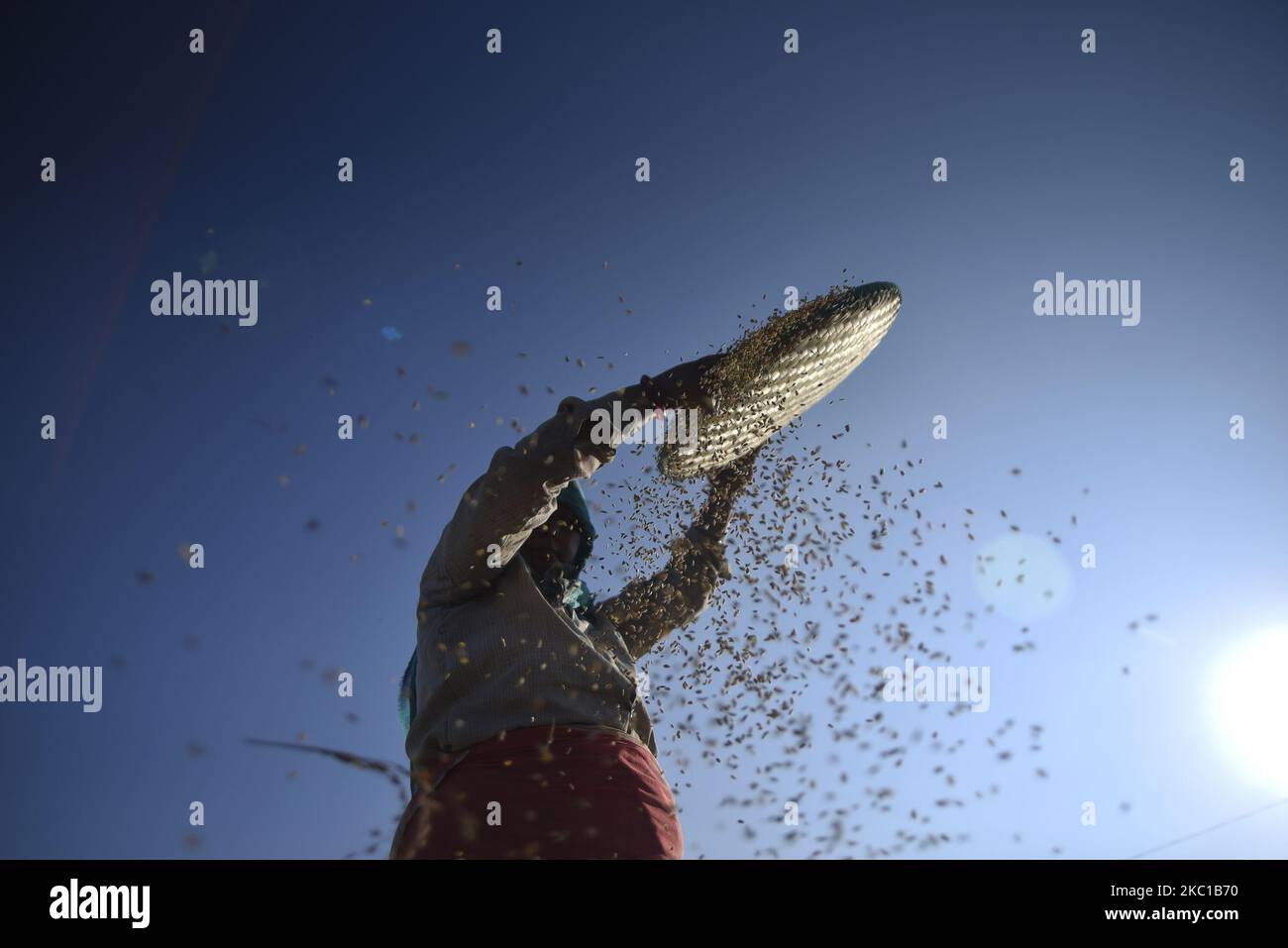 Rice winnowing china hi-res stock photography and images - Alamy