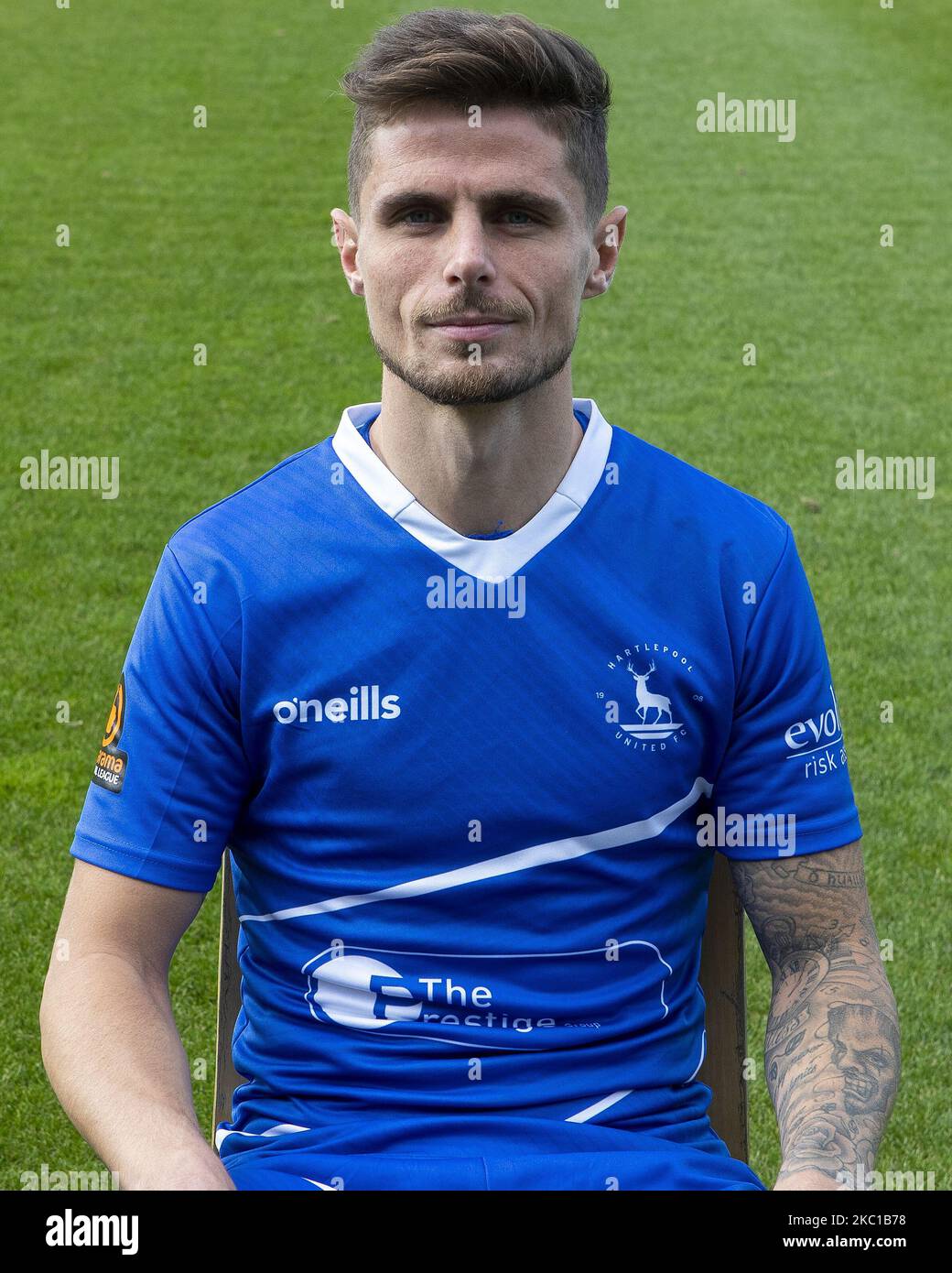 Gavan Holohan during the Hartlepool United 1st team squad photocall at ...