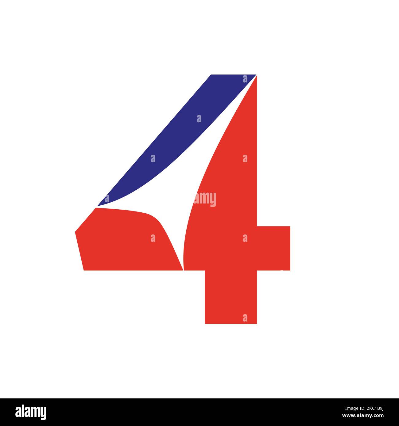 Letter 4 Logo Design, Minimalist 4 Letter Monogram Initial Based Vector ...