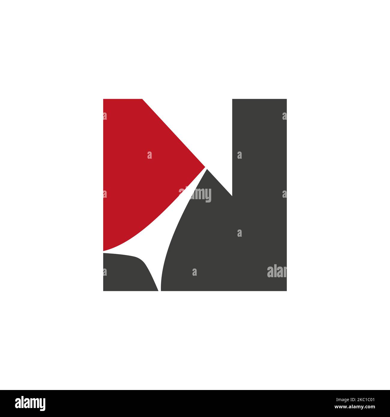 Letter N Logo Design, Minimalist N Letter Monogram Initial Based Vector Template Stock Vector ...
