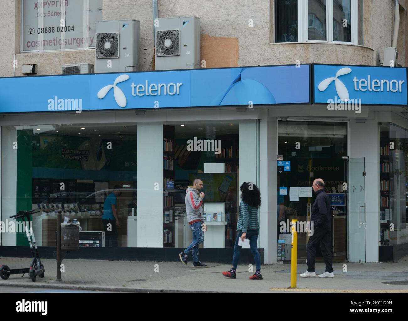 Telenor shop seen in Sofia city center. On October 7, 2020, in Sofia ...