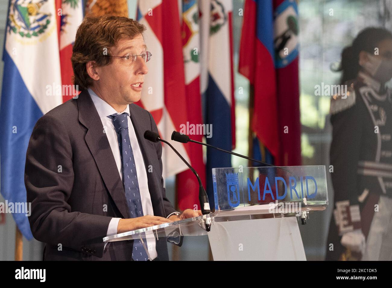 The mayor of Madrid, Jose Luis Martinez Almeida during a commemorative ...