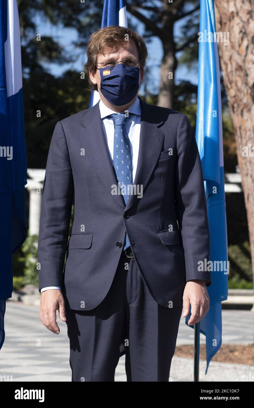 The mayor of Madrid, Jose Luis Martinez Almeida during a commemorative ...