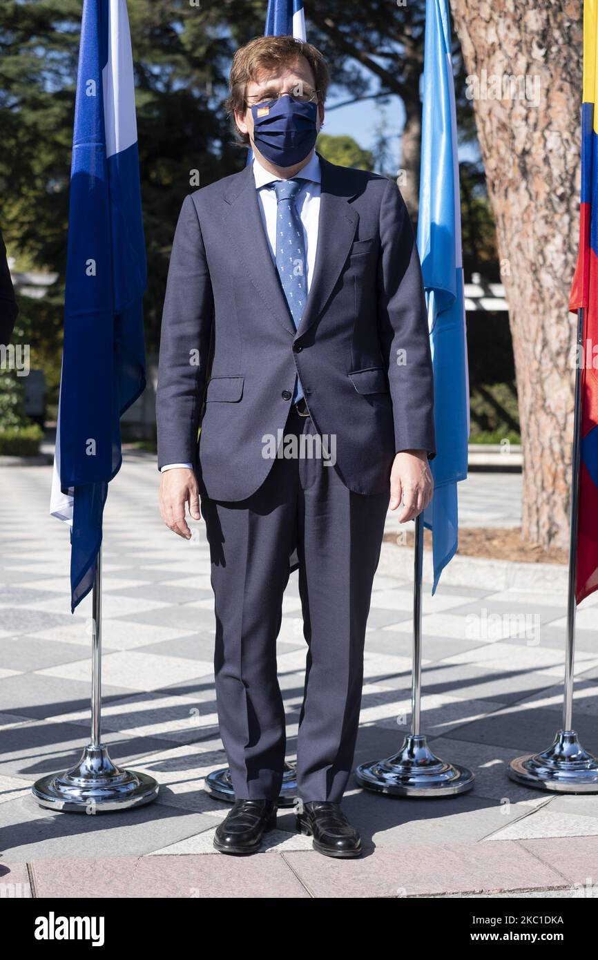 The mayor of Madrid, Jose Luis Martinez Almeida during a commemorative ...