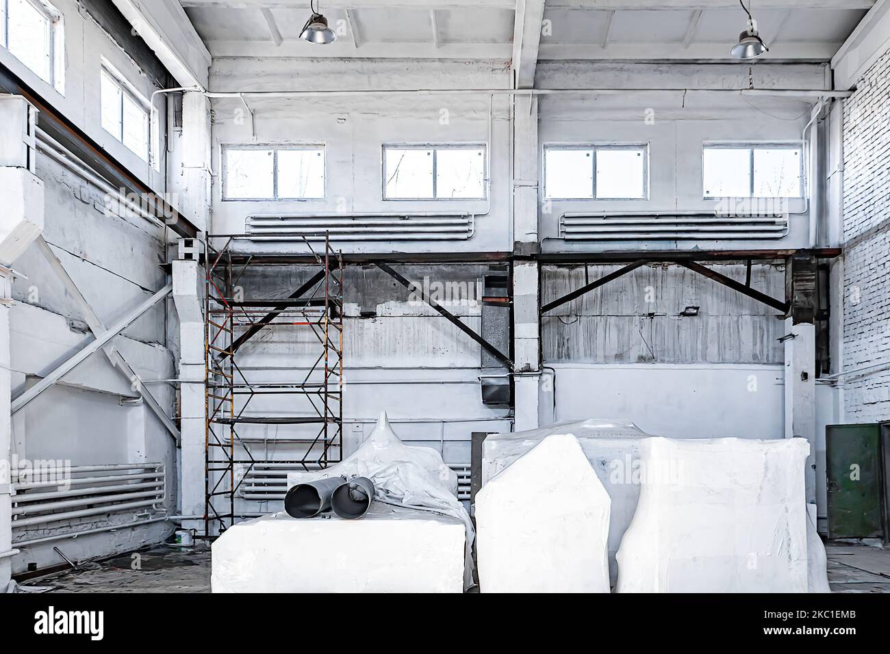 Construction of working shop at factory. Repair of workroom ...