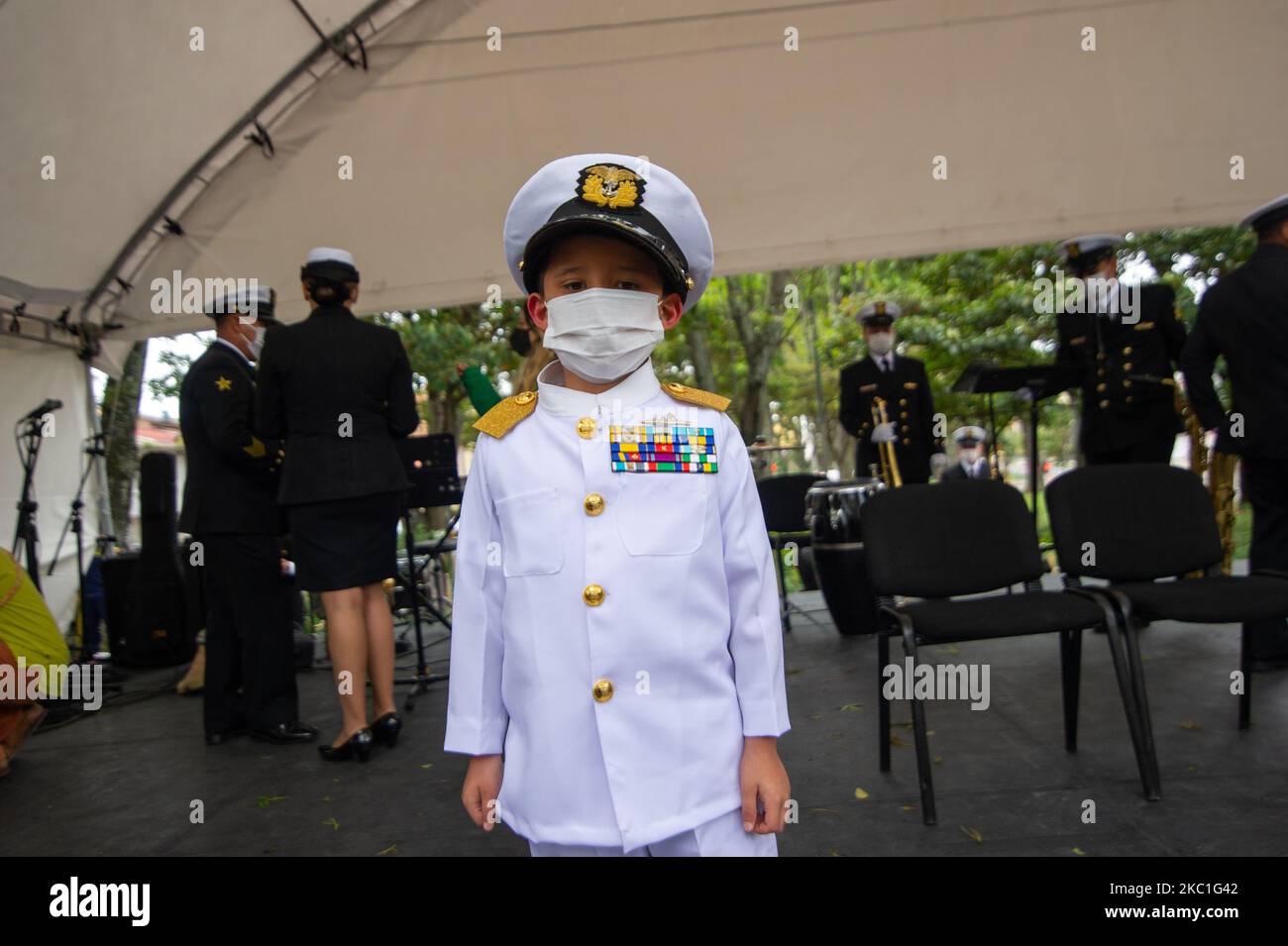 High rank officials of the Colombian Navy, Armada Nacional conmemorate ...