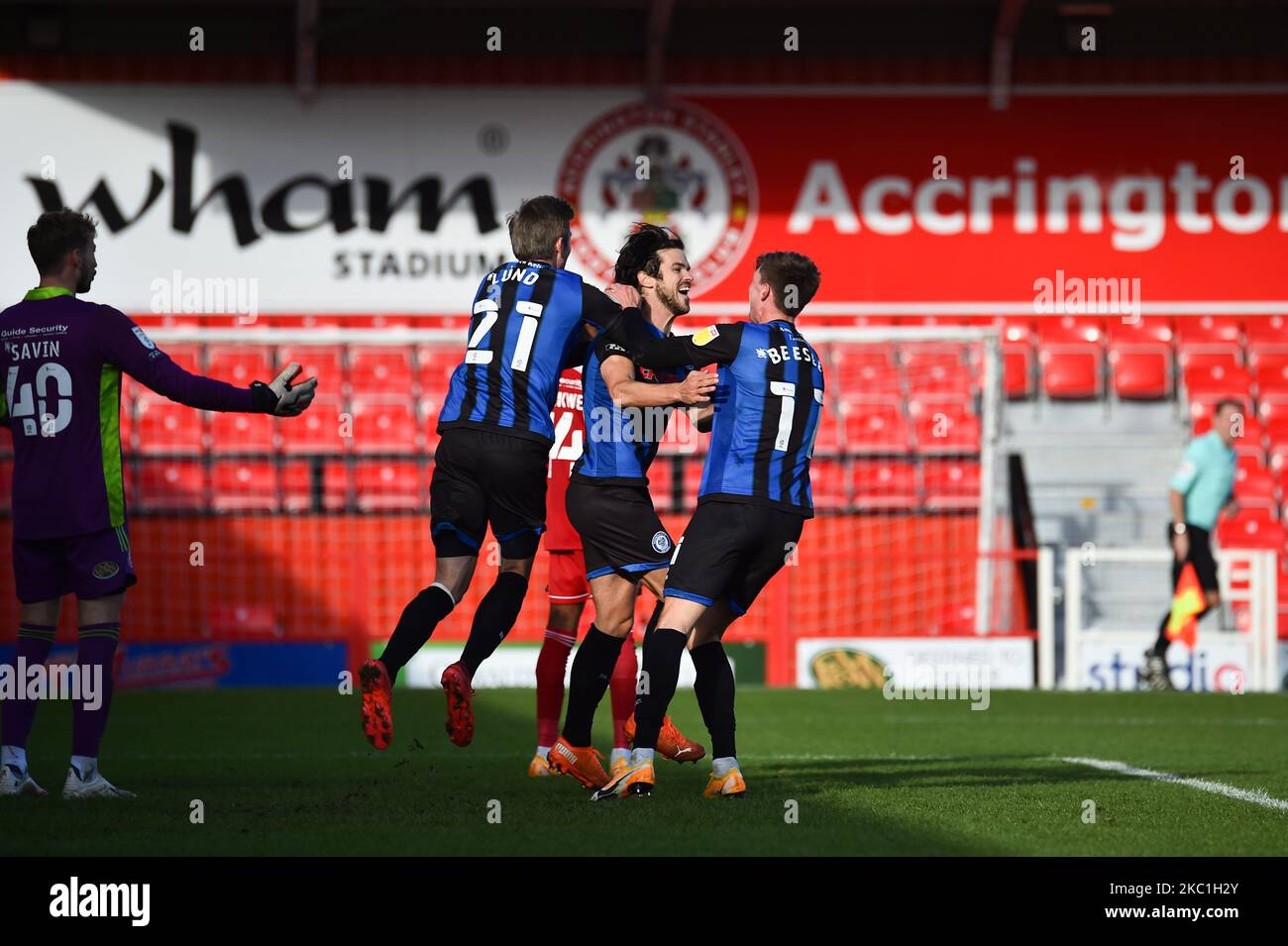 Jimmy Keohane of Rochdale celebrates his goal during the Sky Bet League ...