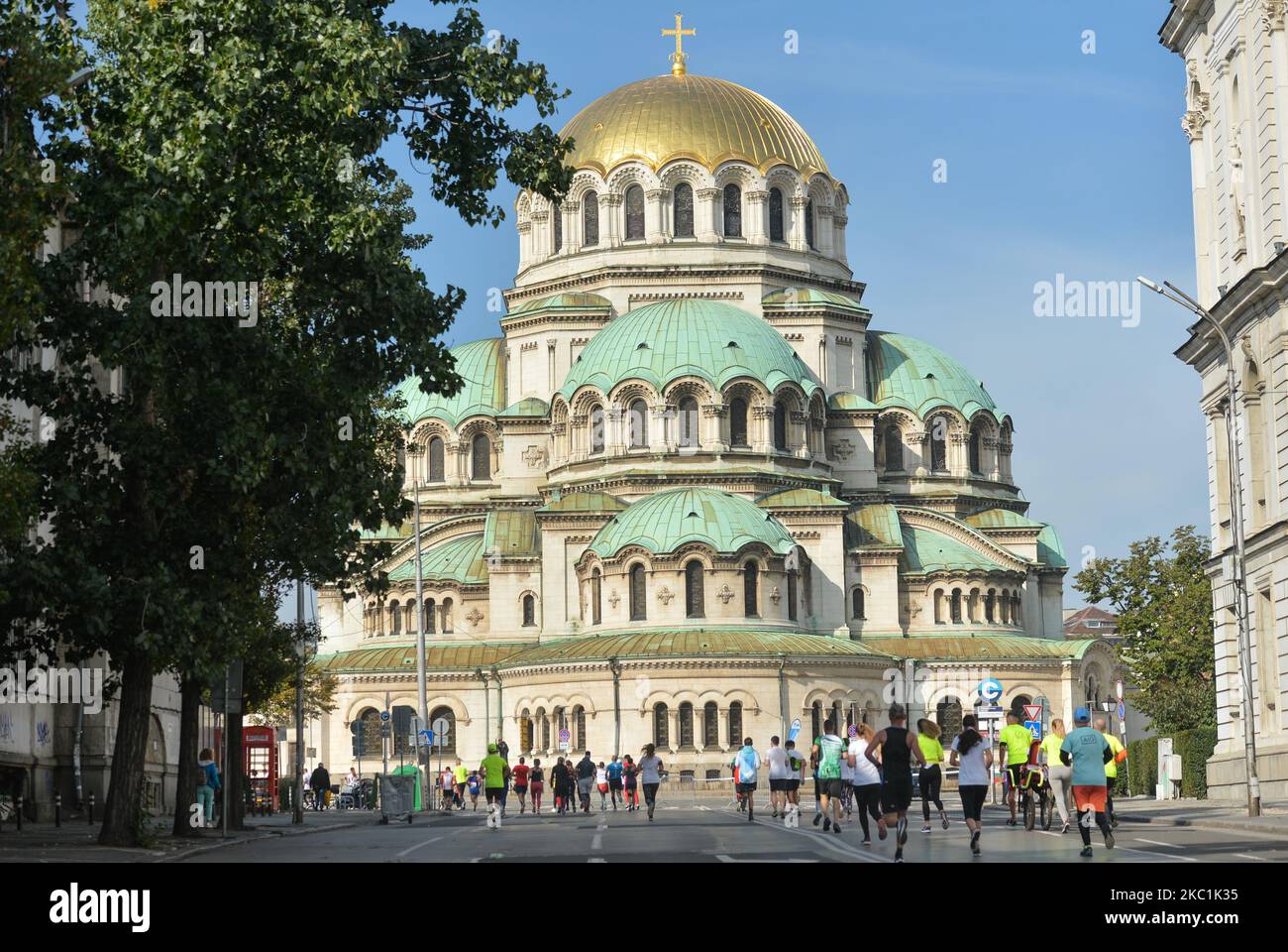 Runners seen during the 37th edition of Sofia Marathon, next to the ...