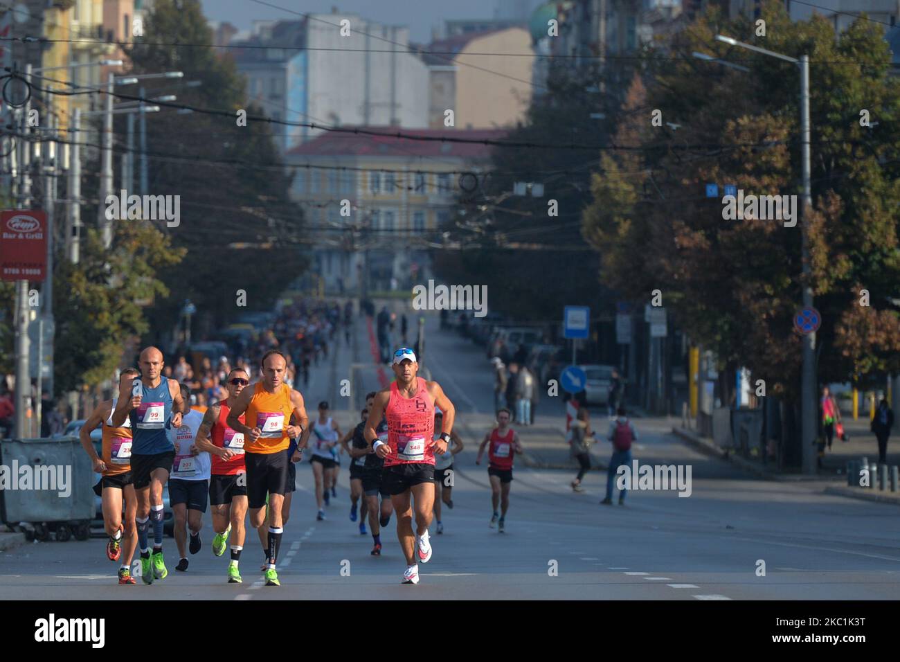 Runners during the 37th edition of Sofia Marathon. On Sunday, October ...