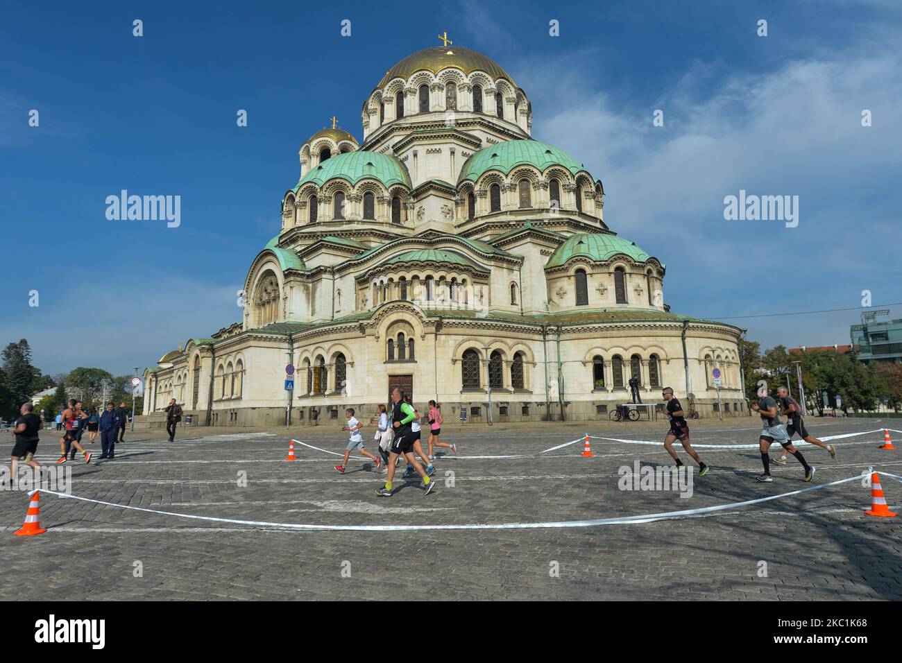 Runners seen during the 37th edition of Sofia Marathon, next to the ...