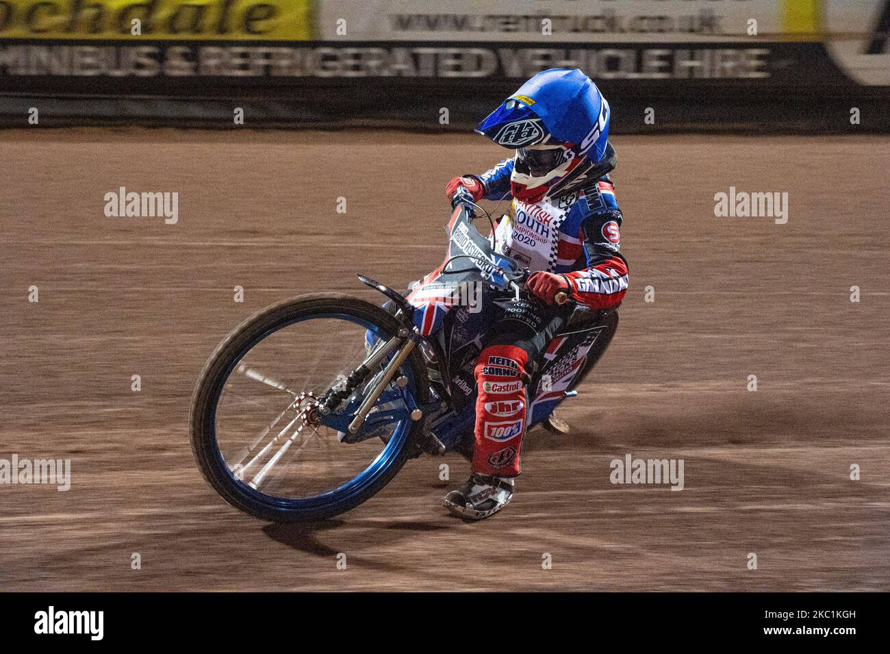 Charlie Wood in action (250cc Class) during the British Youth Speedway ...