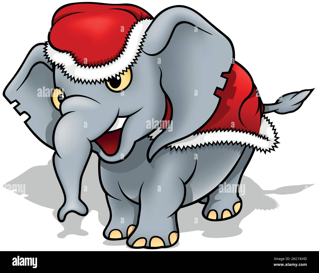 Cute smiling elephant in Cut Out Stock Images & Pictures - Alamy