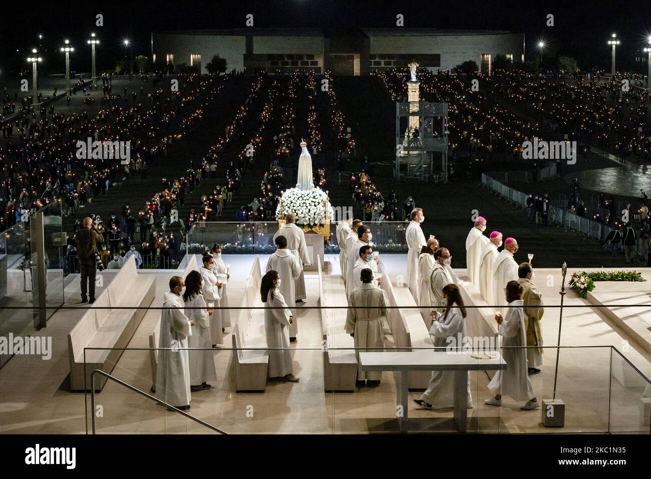 Pilgrimage to the Sanctuary of Fátima, on the day that the candle ...