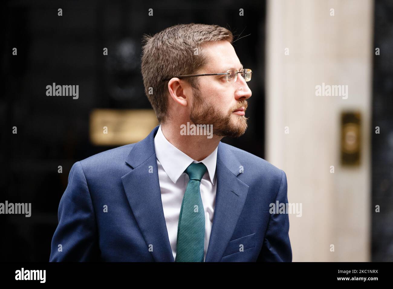 Head of the Civil Service Simon Case leaves 10 Downing Street for the ...