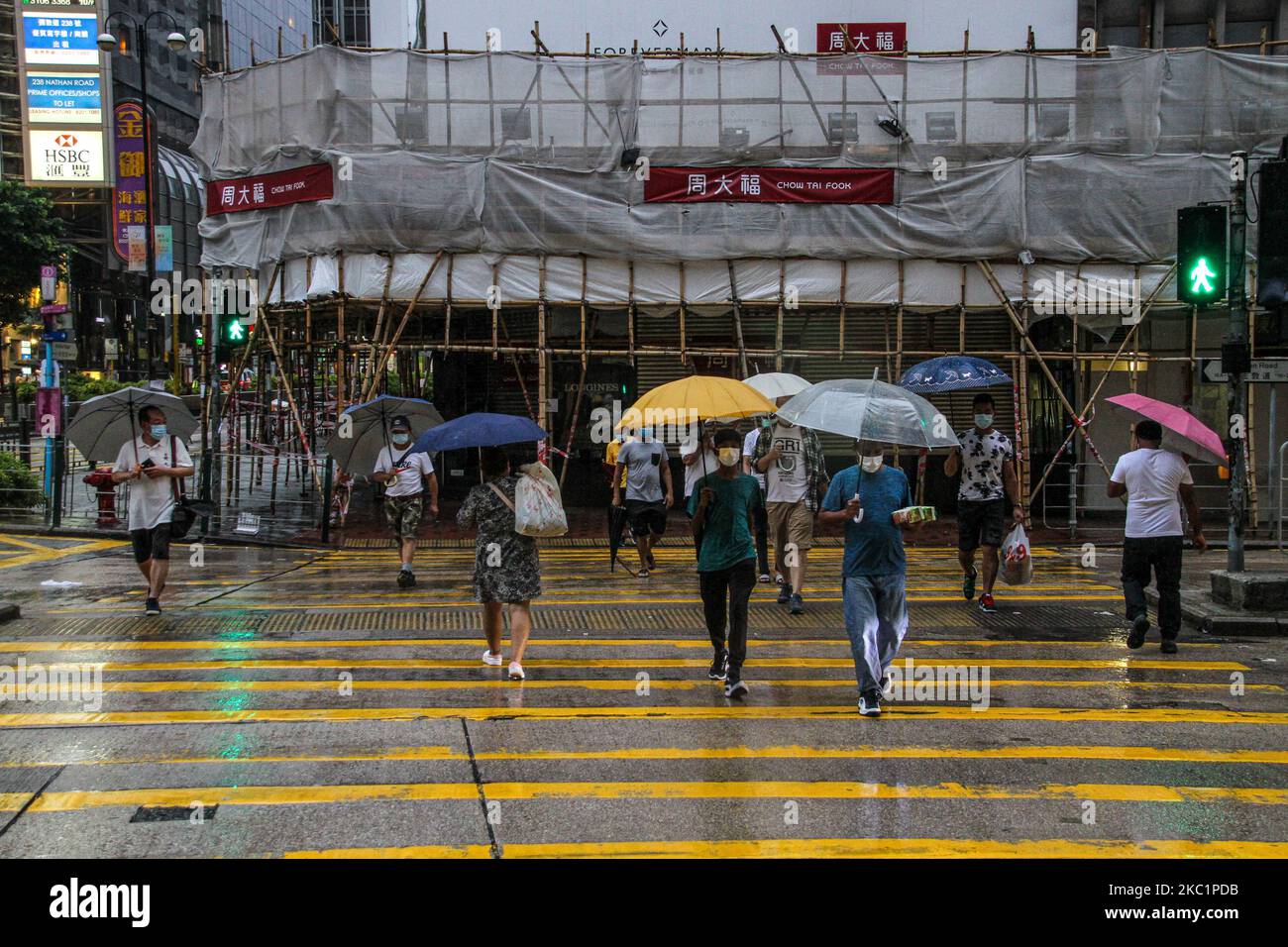 Hong Kong faced a Typhoon Signal 8 on Tuesday as many residents stayed ...