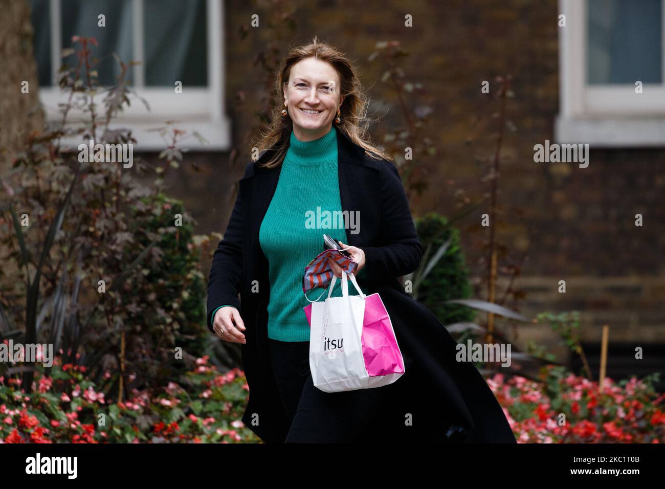 Allegra Stratton, recently appointed press secretary for the British ...
