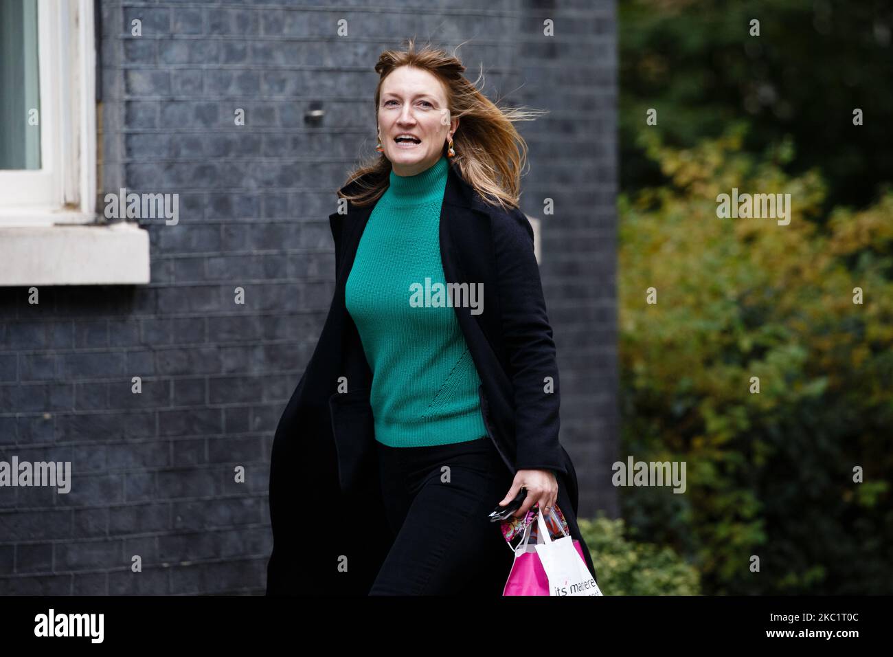 Allegra Stratton, recently appointed press secretary for the British ...