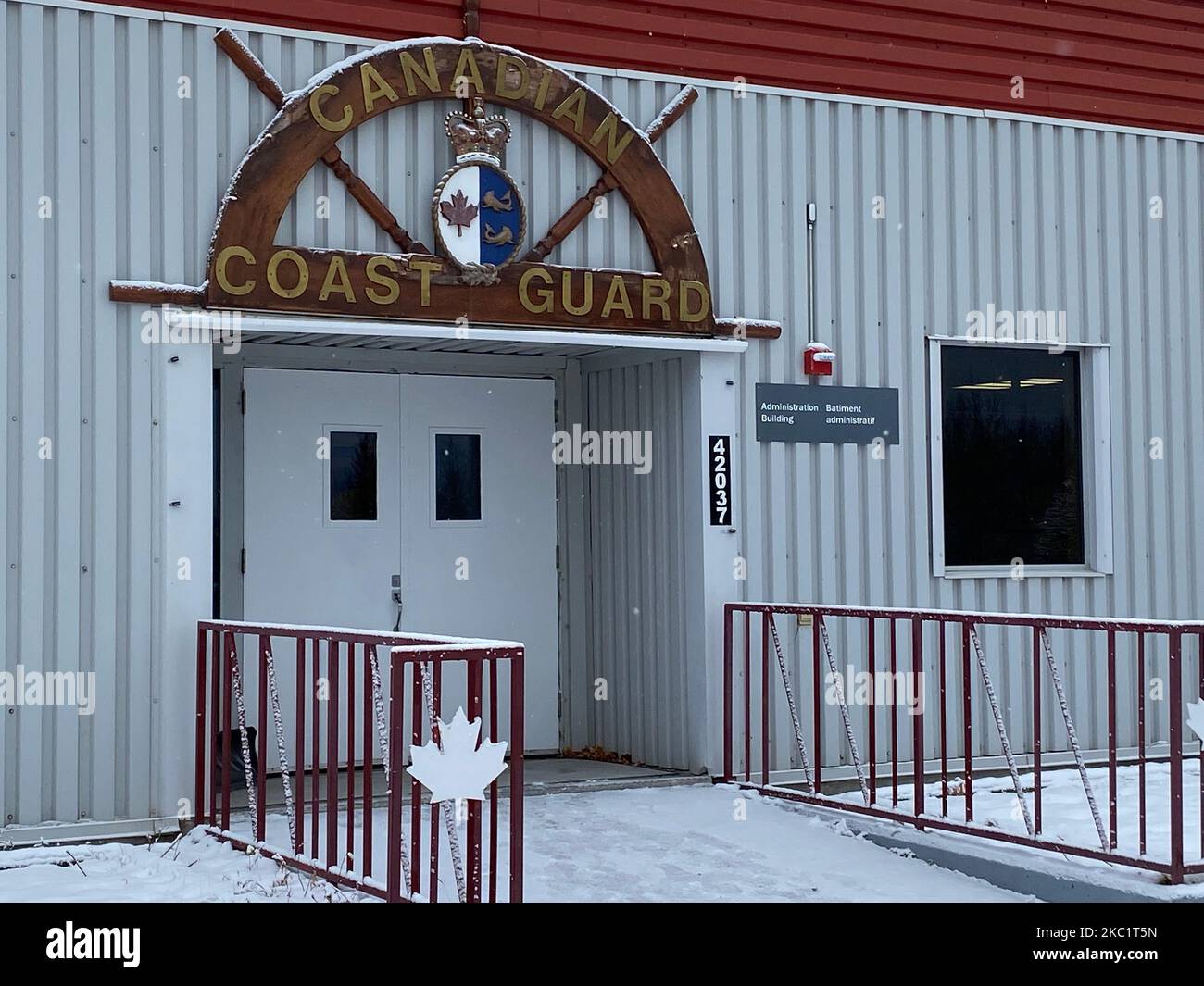 The Canadian Coast Guard administration building is shown in Hay River ...