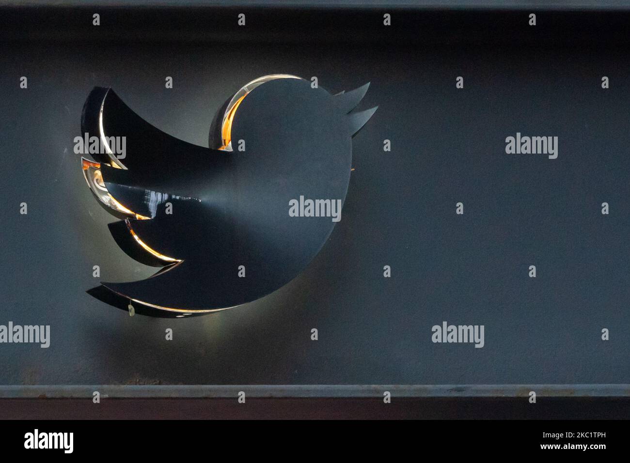 A view of the Twitter logo at their New York City headquarters on ...