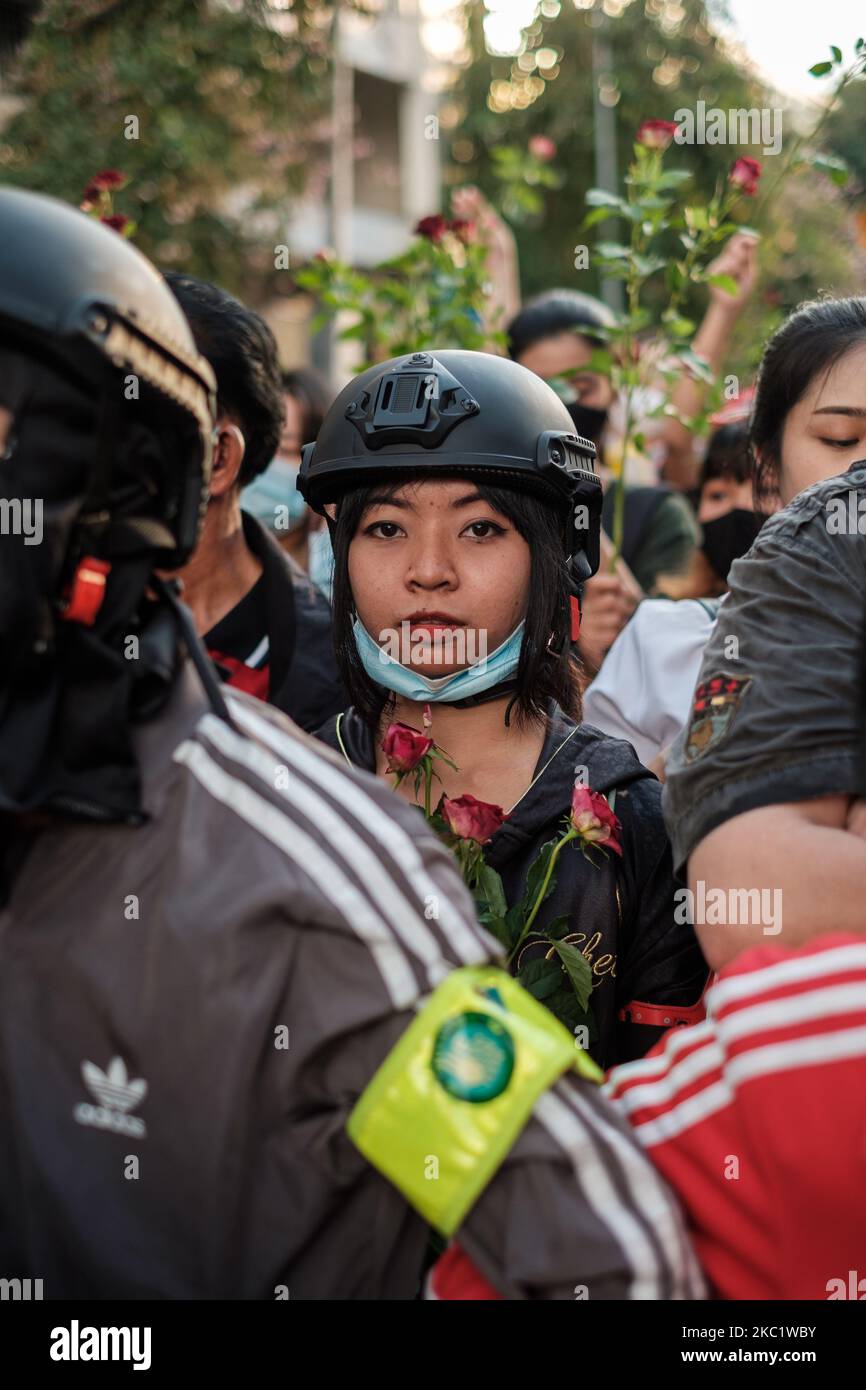 Pro-democracy activists and students gathered in numbers in Bangkok on ...