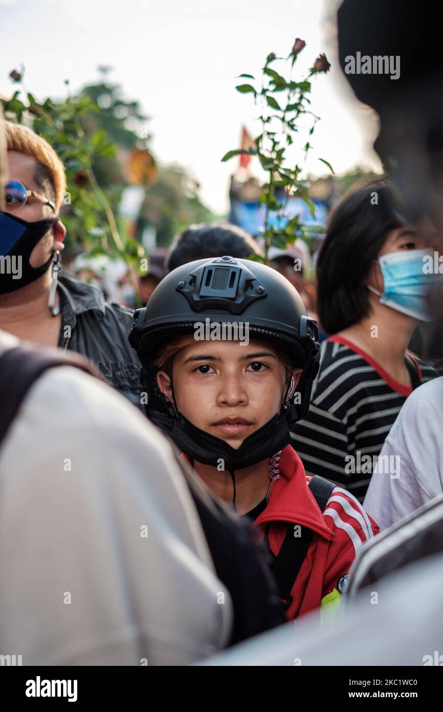 Pro-democracy activists and students gathered in numbers in Bangkok on ...