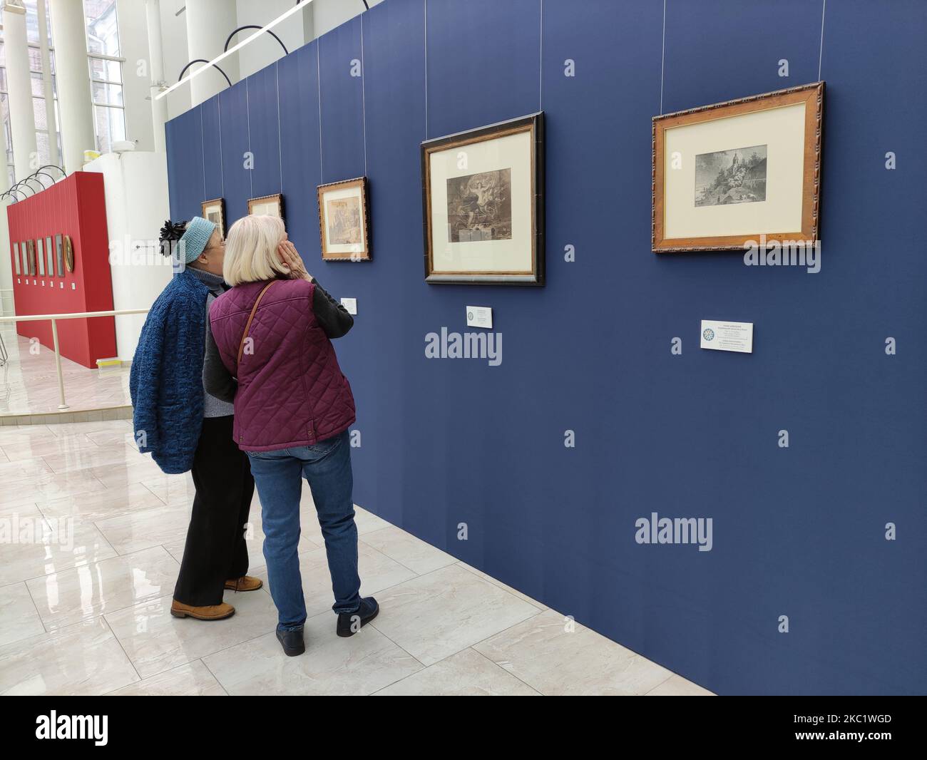 KYIV, UKRAINE - NOVEMBER 4, 2022 - Visitors look at the exhibits at the ...