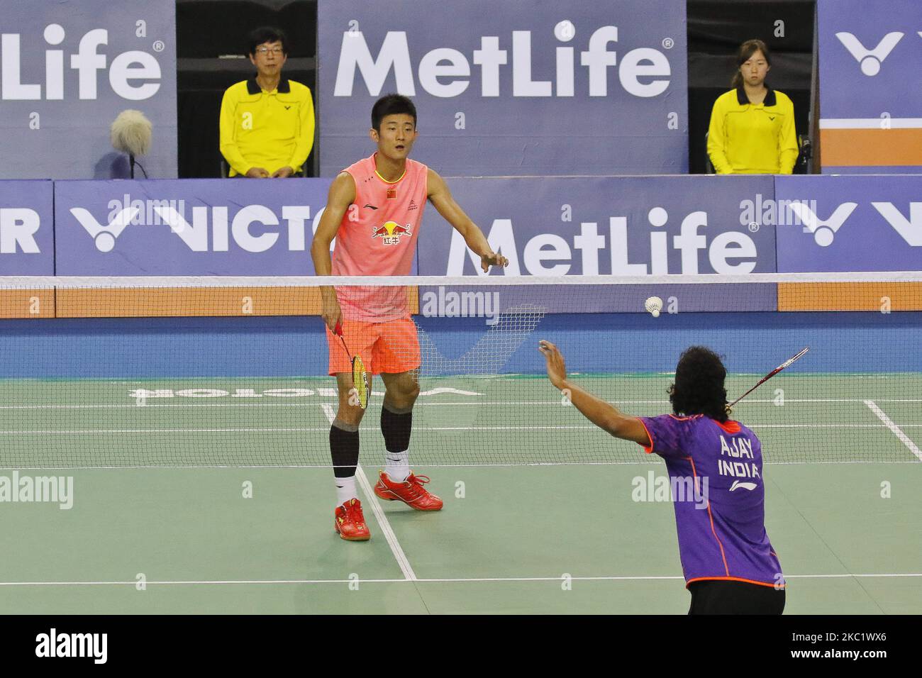 China's Chen Long play match during men's single final match against ...