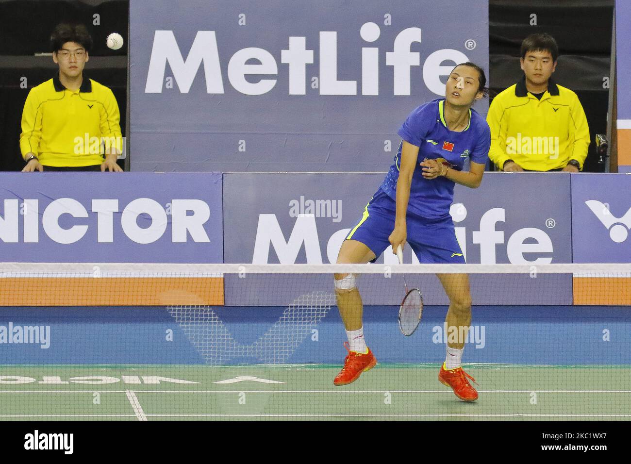 South Korea's Sung Ji Hyun play match during women's single final match ...