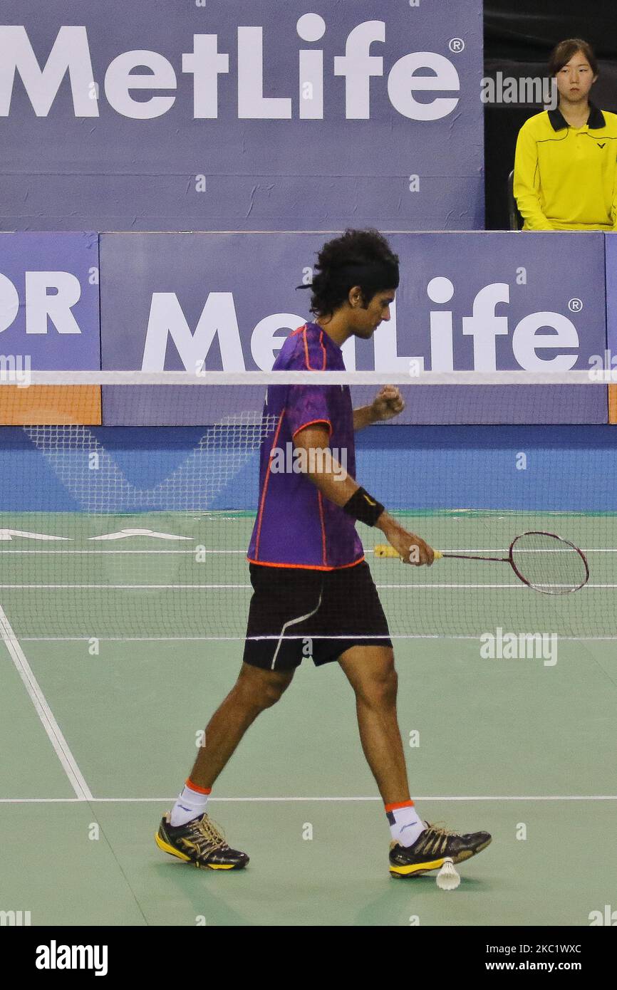 China's Chen Long play match during men's single final match against ...