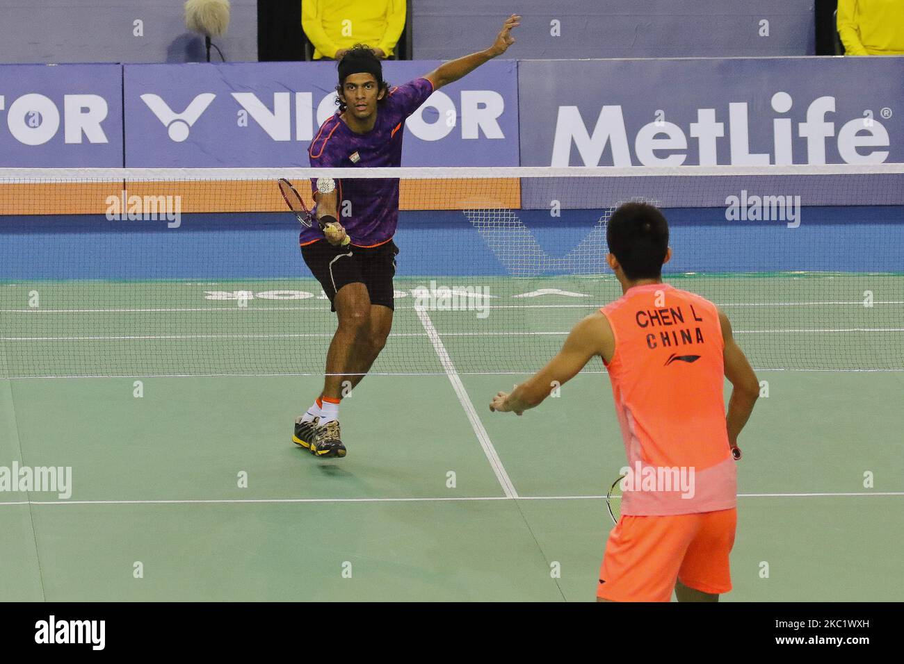 China's Chen Long play match during men's single final match against ...