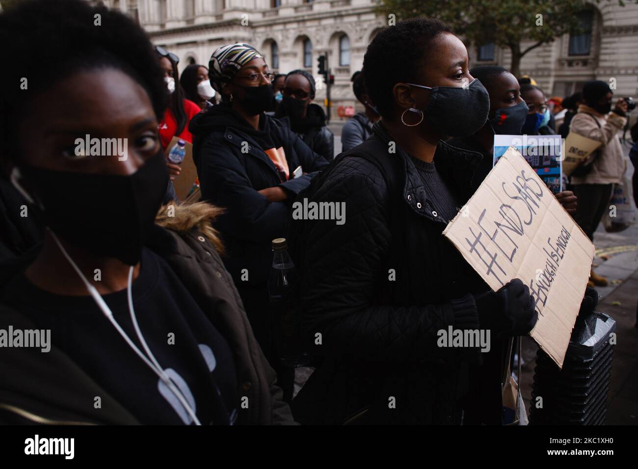 Activists protesting police brutality by the Nigerian Special Anti ...