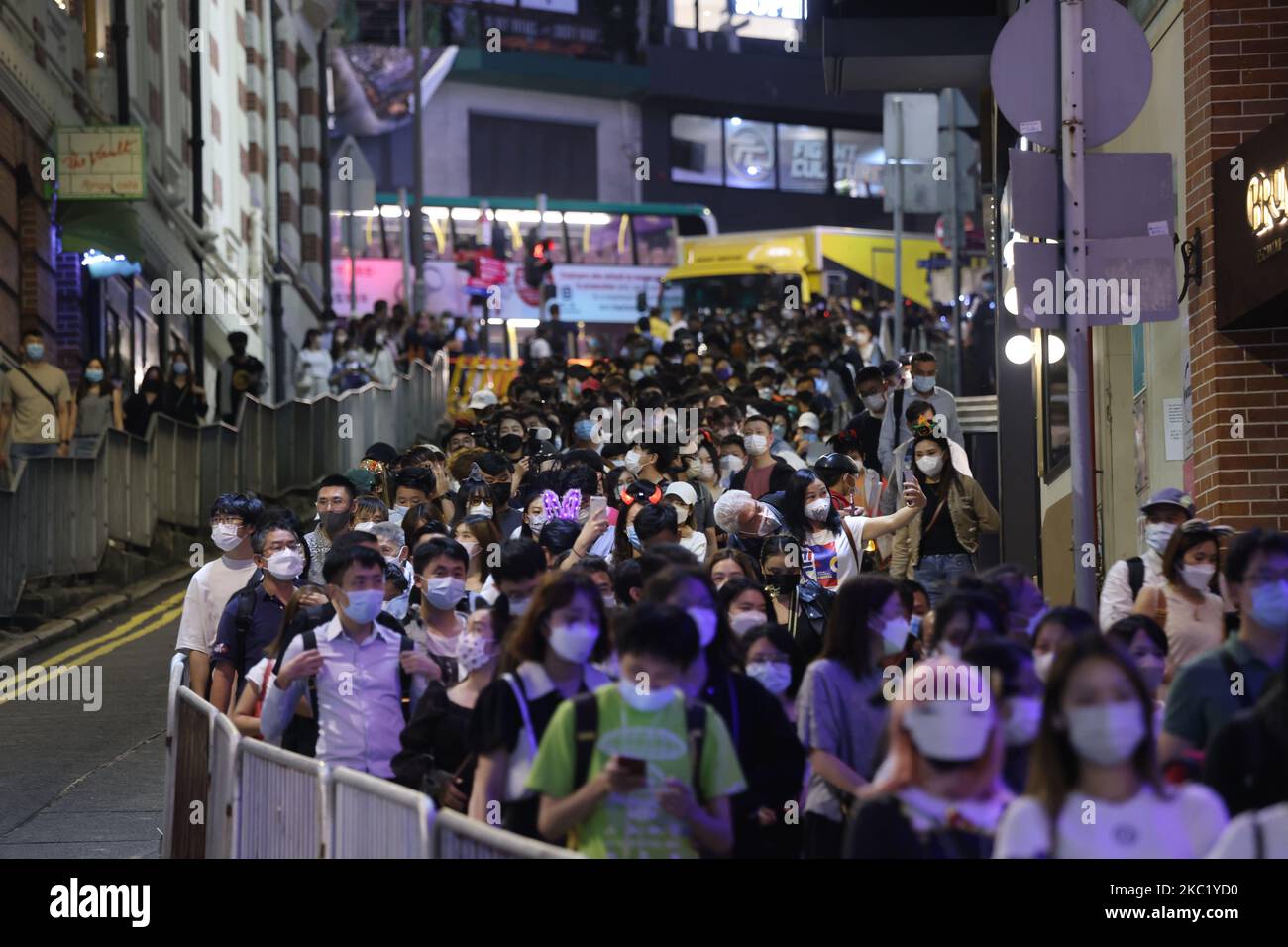 People celebrate Halloween in Lan Kwai Fong. 31OCT22 SCMP/ Jonathan ...