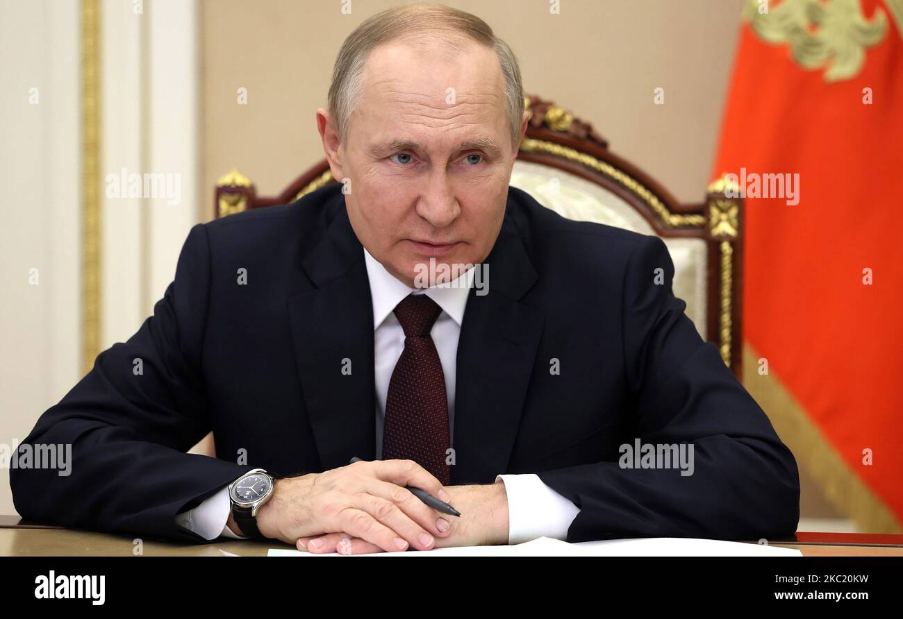 Moscow, Russia. 04th Nov, 2022. Russian President Vladimir Putin chairs ...