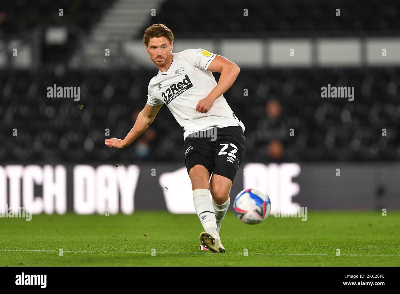 George Evans of Derby County during the Sky Bet Championship match ...