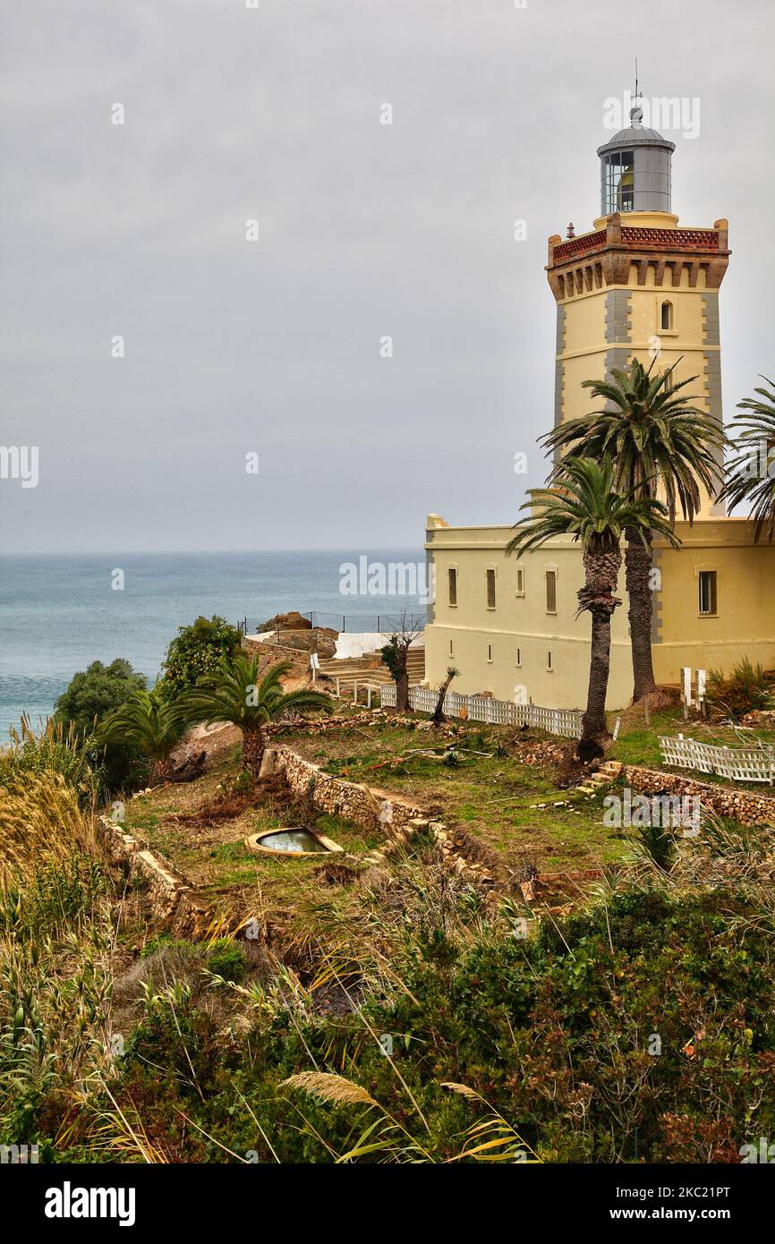 Cape Spartel Lighthouse at the entrance to the Strait of Gibraltar in ...