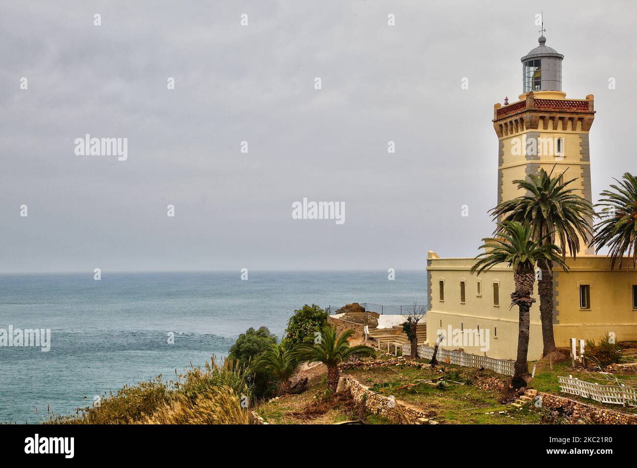 Cape Spartel Lighthouse at the entrance to the Strait of Gibraltar in ...