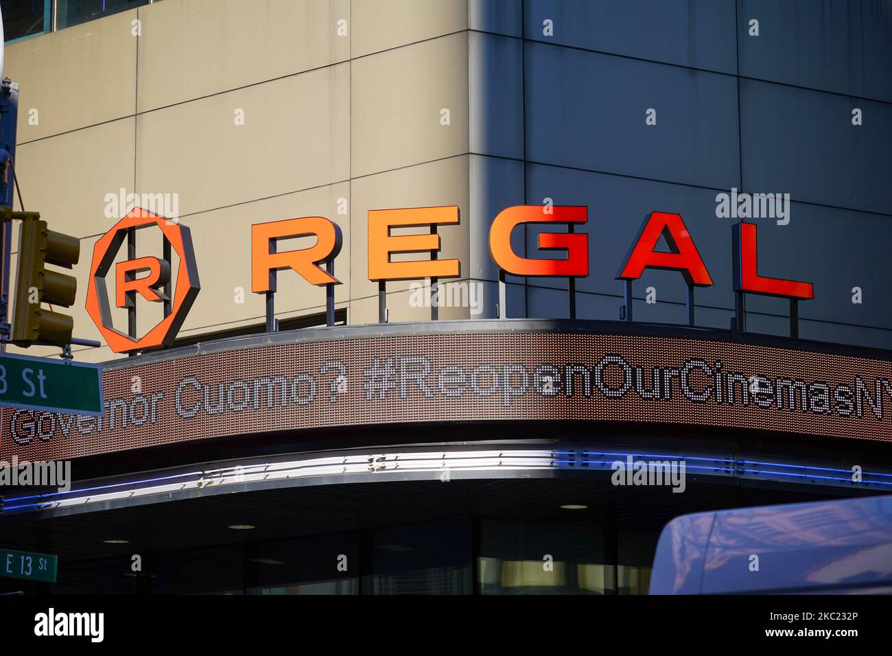 A view of a regal Movie Theater in Union Square. Gov. Cuomo announces ...