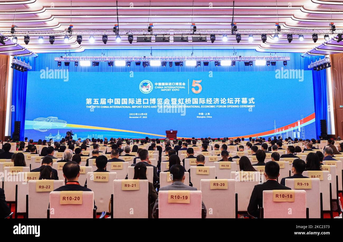 Shanghai. 4th Nov, 2022. The opening ceremony of the fifth China ...