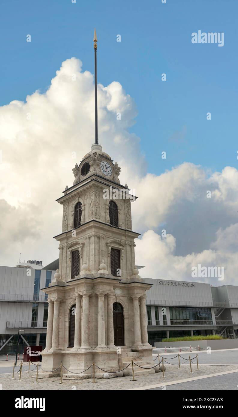 Recently restored Nusretiye Clock Tower, aka Tophane Clock Tower ...
