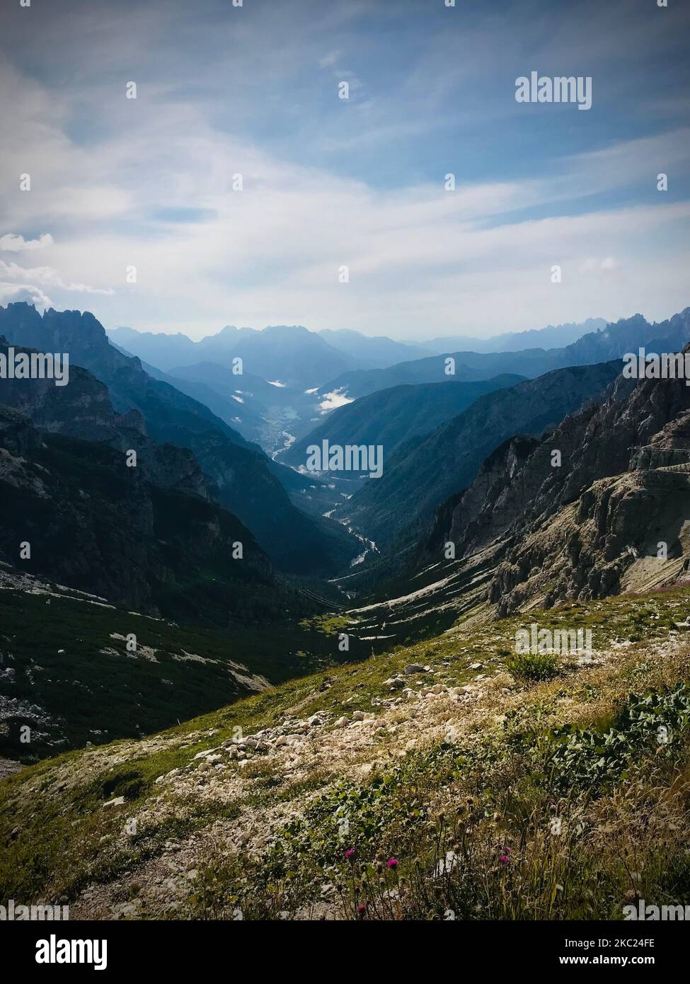 The breathtaking scene of the mountain gorge landscape, vertical Stock ...